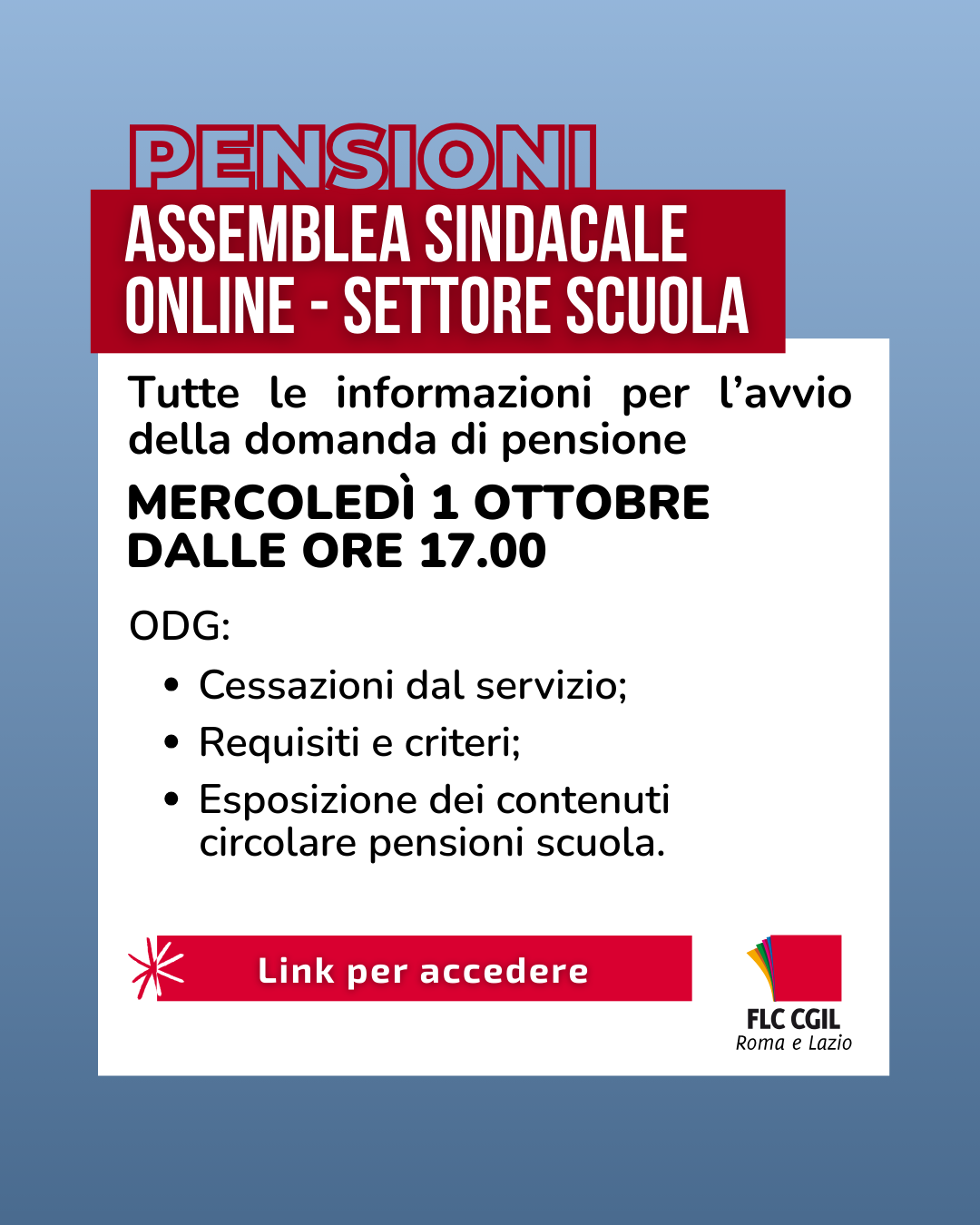 Assemblea sindacale FLC CGIL - pensioni scuola | IPSEOA Pellegrino Artusi